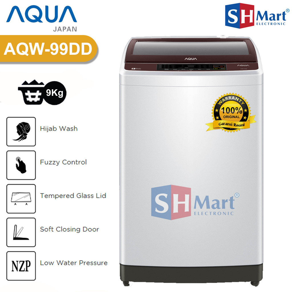 Jual MESIN CUCI AQUA 1 TABUNG 9 KG AQW-98DD / AQW-99DD GARANSI RESMI ...