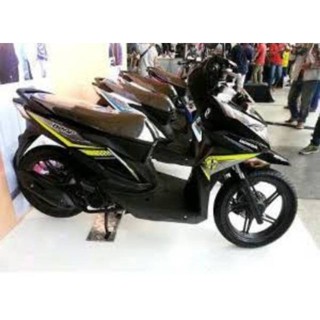 Jual striping honda beat fi esp 2016 2017 hitam kuning stiker list ...
