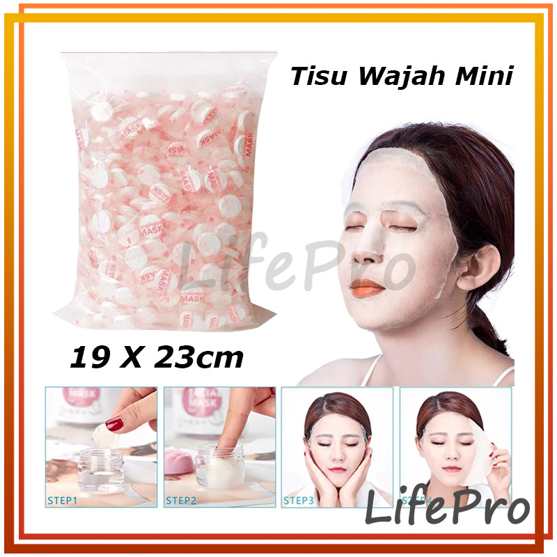 Jual Travelling Compressed Paper Mask Sheet / Tissue Bulat Mini Travel ...
