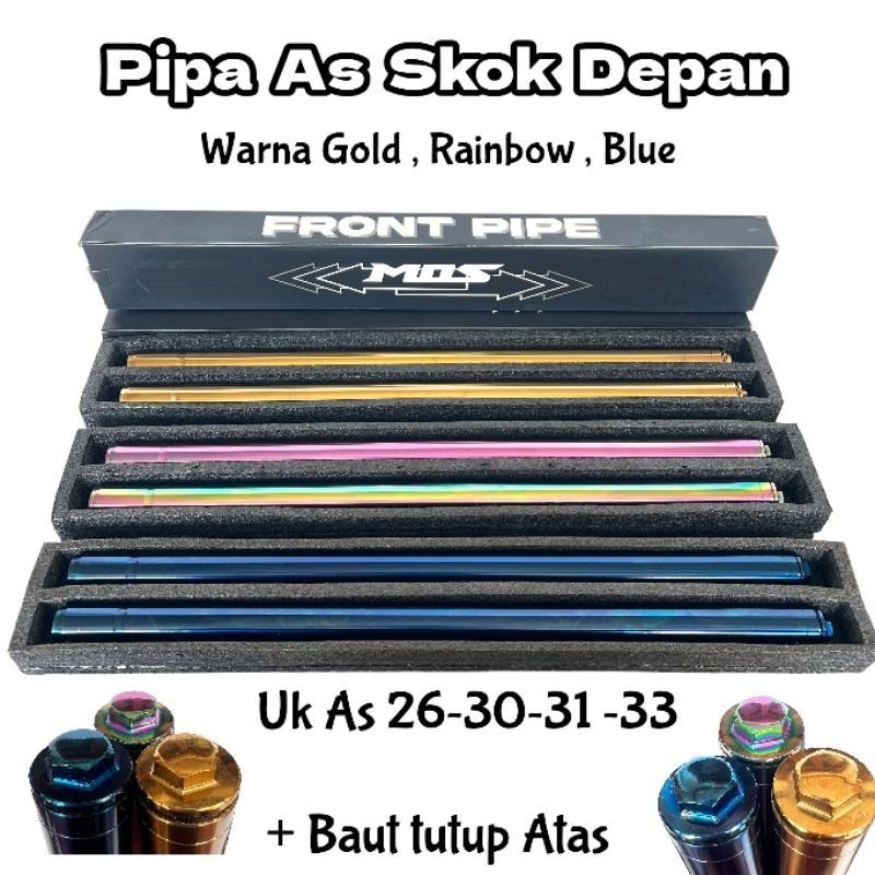 Jual Pipa Linggisan As Shock Skok Depan As 26 31 30 33 Gold Blue ...