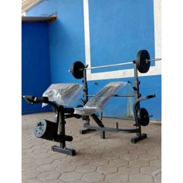 Jual ALAT FITNES BENCH PRESS PAKET LENGKAP PLUS STICK BEBAN PLATE 40KG ...