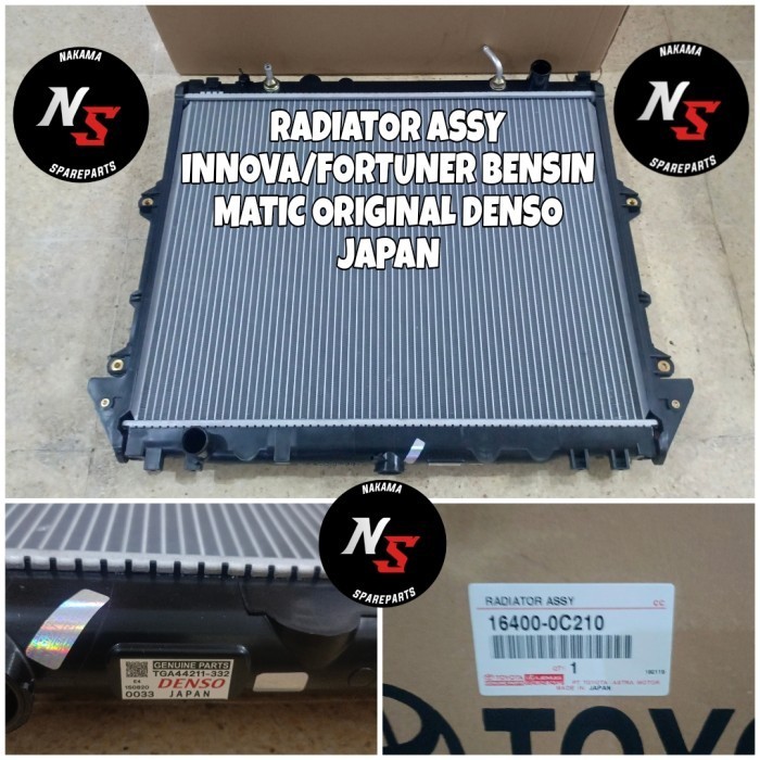 Jual Radiator assy innova / Fortuner bensin Matic original denso japan ...