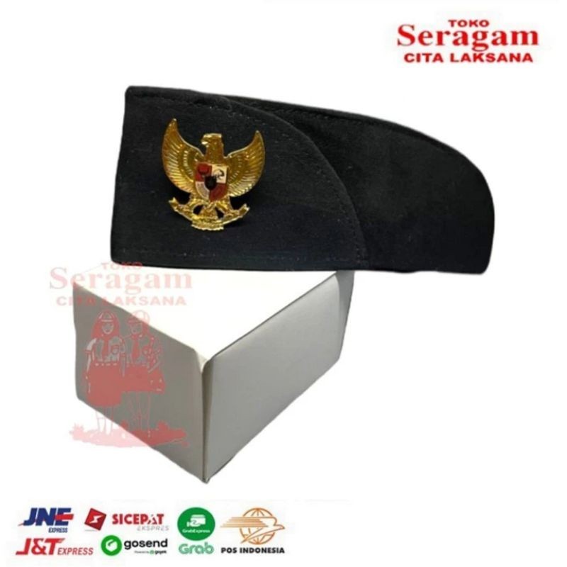 Jual Peci / Topi Paskibra Putra / Putri Hitam | Shopee Indonesia
