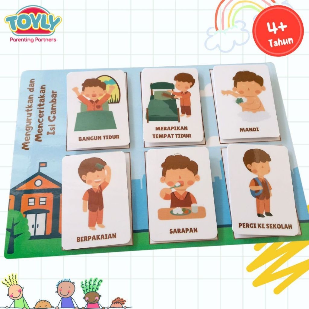 Jual Mainan Montessori Mengurutkan & Menceritakan Gambar/ Mainan ...