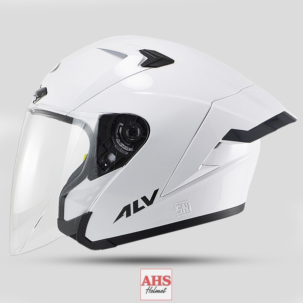 Jual ALV ULTRON PRO - HELM HALF FACE PUTIH SOLID STANDART SNI / HELM ...