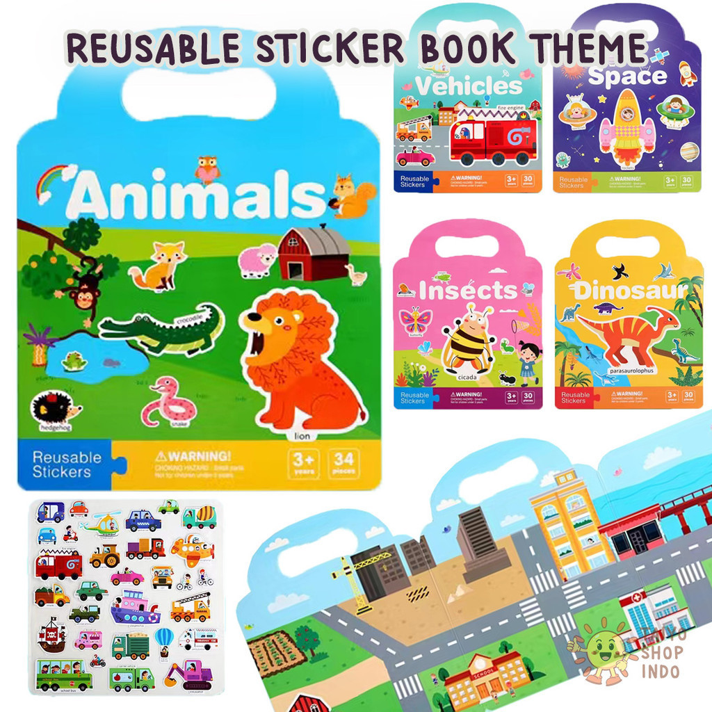 Jual TAIYO Reusable Sticker Book Theme DIY Stiker Lepas Pasang Tempel ...