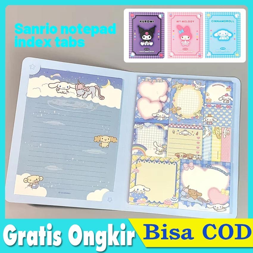 Jual Sanrio Memopad Notepad Cinnamoroll Kuromi Melody Polos 50 Lembar ...