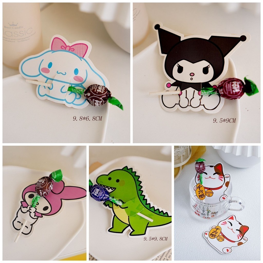 Jual (Yunita) 10 Pcs Kartu ucapan sanrio tempat permen sanrio Greeting ...