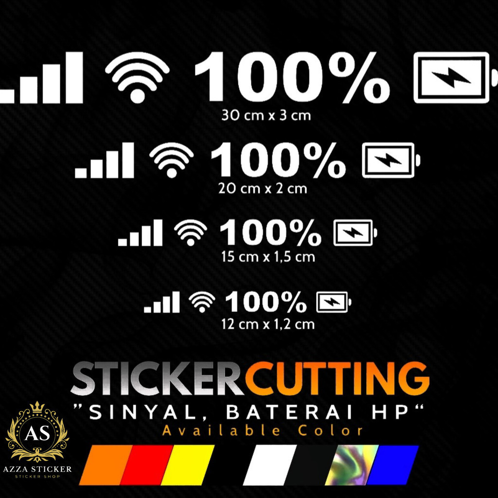 Jual STICKER SINYAL WIFI BATERAI HP HANDPHONE MOTOR MOBIL STIKER ...