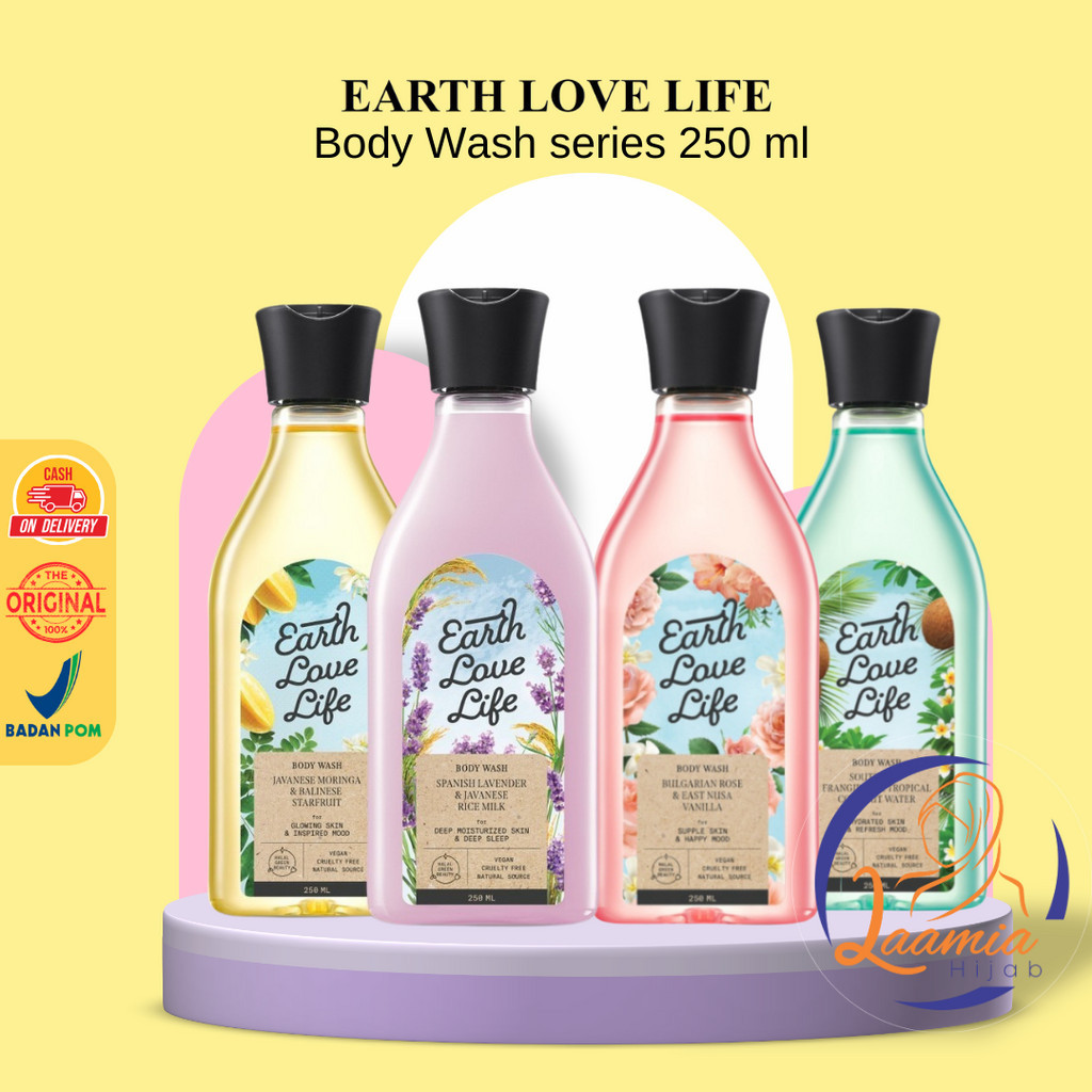 Jual Laamiahijab EARTH LOVE LIFE Body Wash 250ml | Sabun Mandi Cair ...