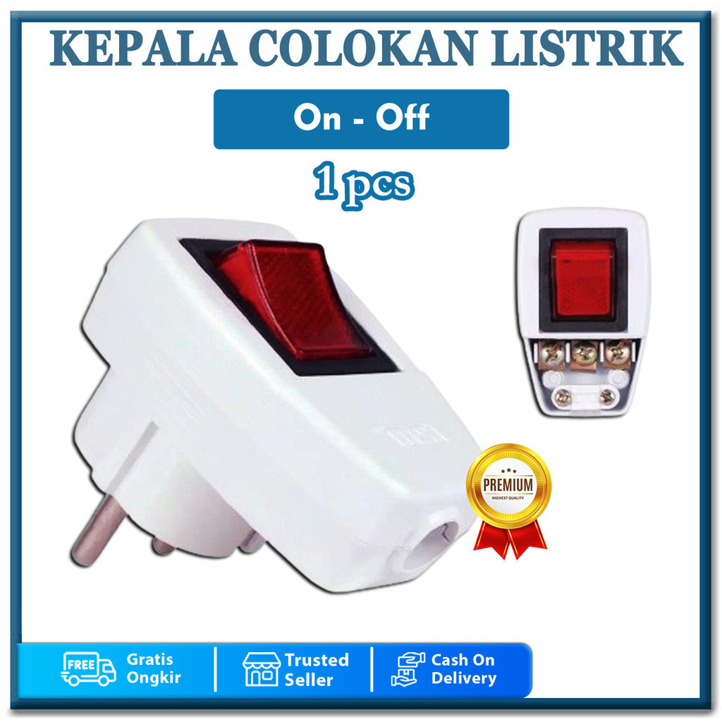 Jual Kepala Colokan Saklar Listrik On Off Steker Listrik Power Switch ...
