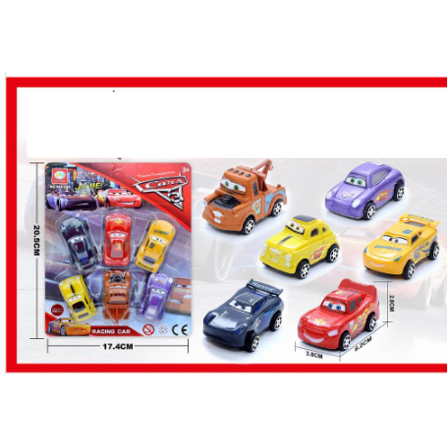 Jual Mainan Mobil Pixar Cars 6 Pcs Pullback Cars MCQUEEN Diecast AMM ...