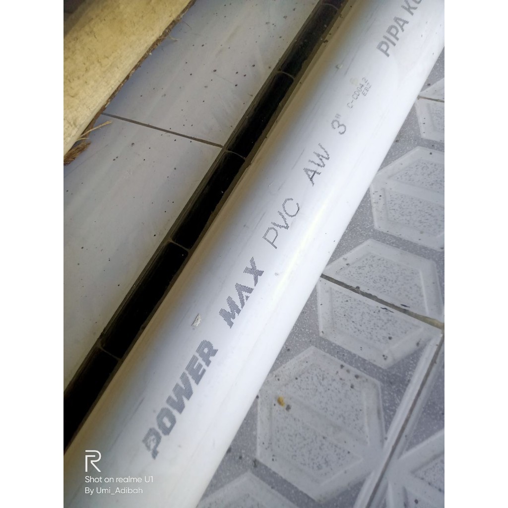 Jual Pipa PVC Power Max 3" Inch AW per 1 Meter Pipa Paralon murah ...