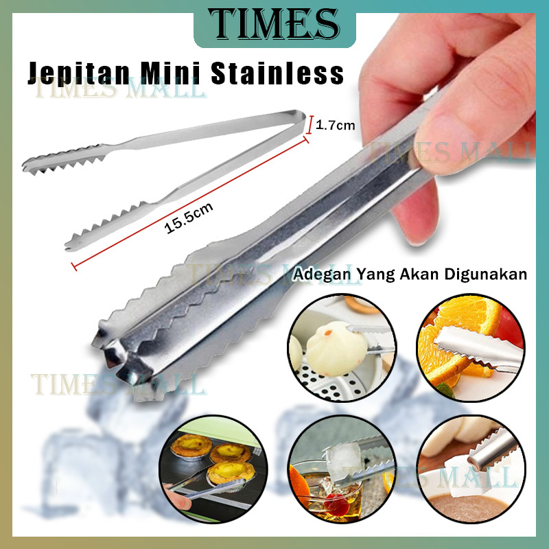 Jual Jepitan Mini Stainless Steel 15cm/Jepitan Es Batu Stainless ...