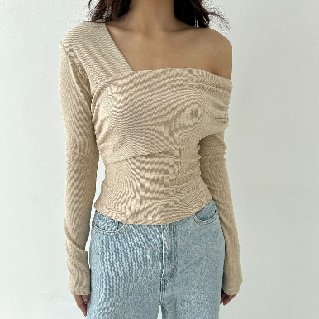 Jual NOVEMBER TOP | Atasan Knit Wanita Korean Top Baju Knit Wanita Lengan Panjang Basic Long ...