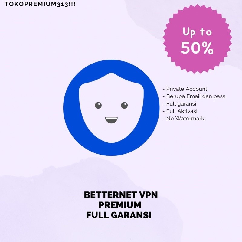 Jual BETTERNET VPN PREMIUM FULL AKTIVASI | SUPPORT ALL DEVICE ( FULL GARANSI) | Shopee Indonesia