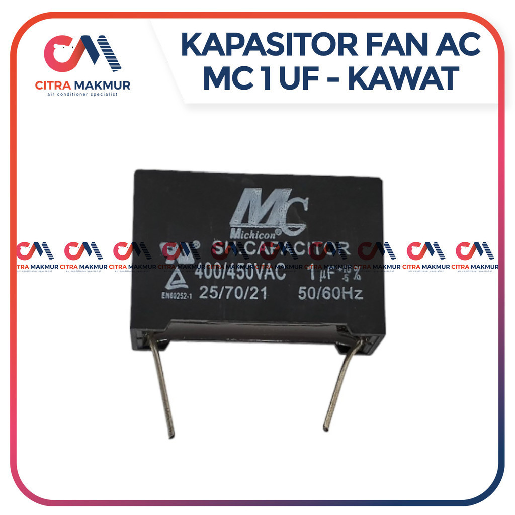 Jual Kapasitor Fan AC 1 uf merk MC Kawat Solder PCB 1 kotak Kipas ...