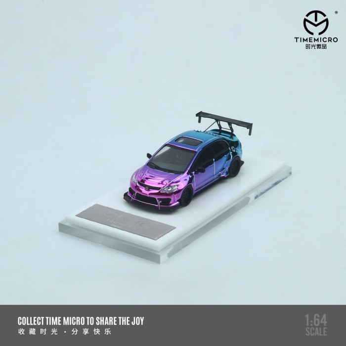 Jual Time Micro 1:64 Honda Civic Type R FD2 Modified Electroplated Purple Blue Limited | Shopee ...