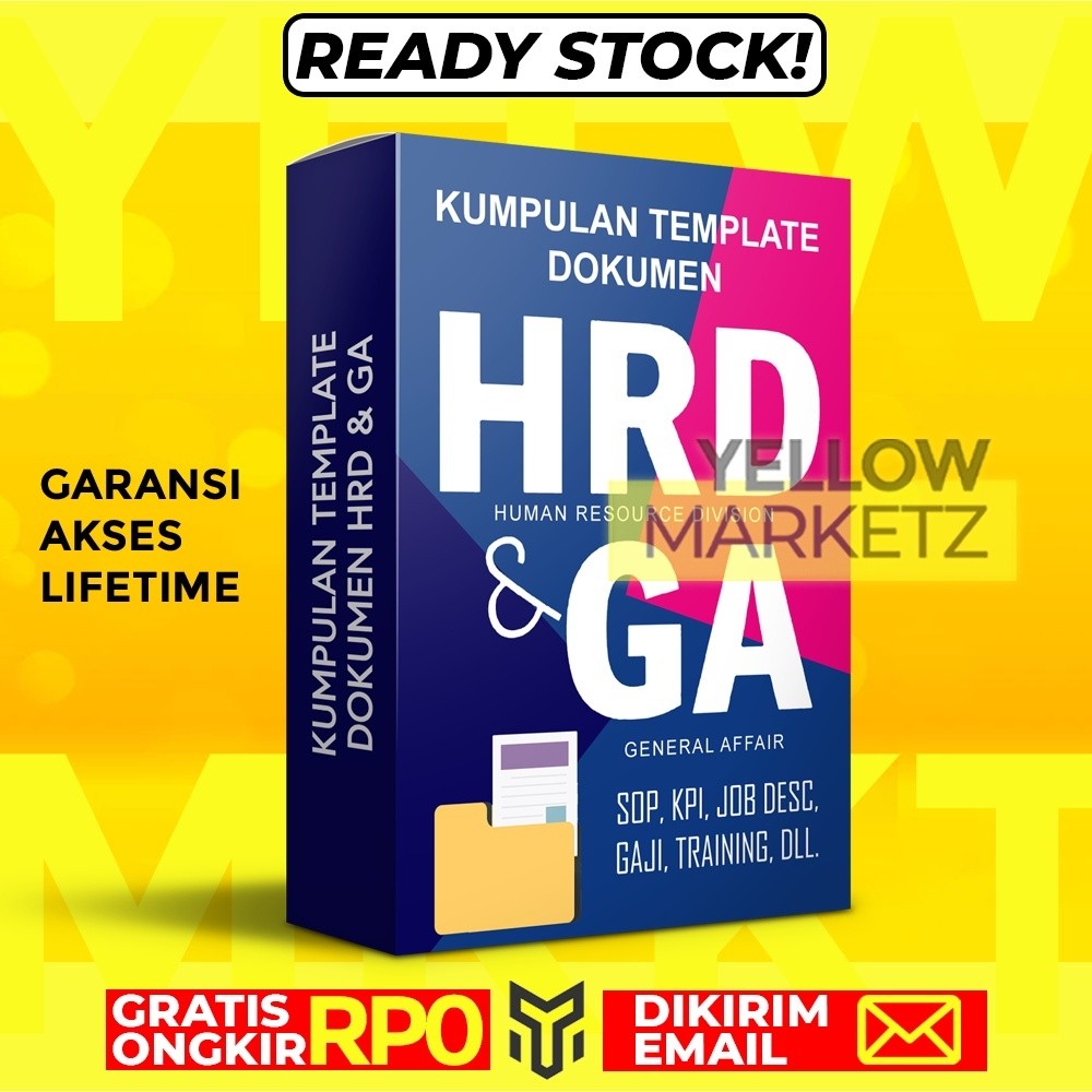 Jual Template HRD & GA Lengkap - Rekrutmen + Orientasi + Kompensasi ...