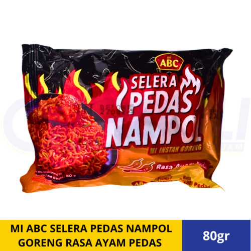 Jual MI ABC SELERA PEDAS NAMPOL GORENG RASA AYAM PEDAS 80gr | Shopee ...