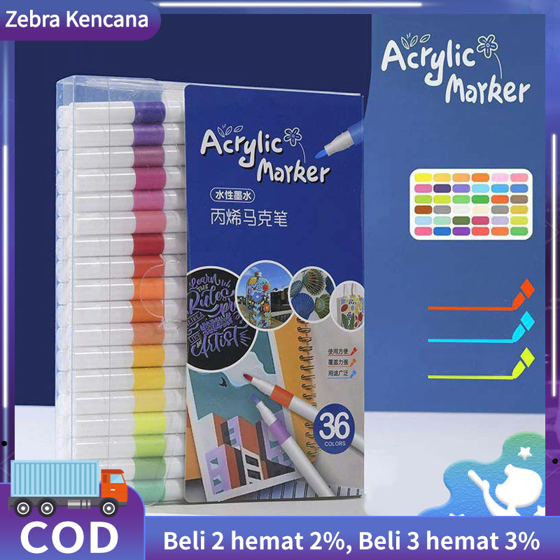 Jual Hightune Acrylic Marker Set Spidol Akrilik DIY Painting Spidol ...