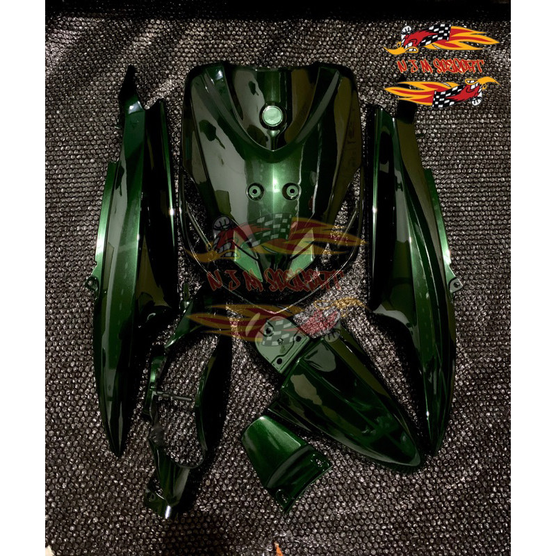 Jual full body halus yamaha mio smile warna moonlight green (hitam ...