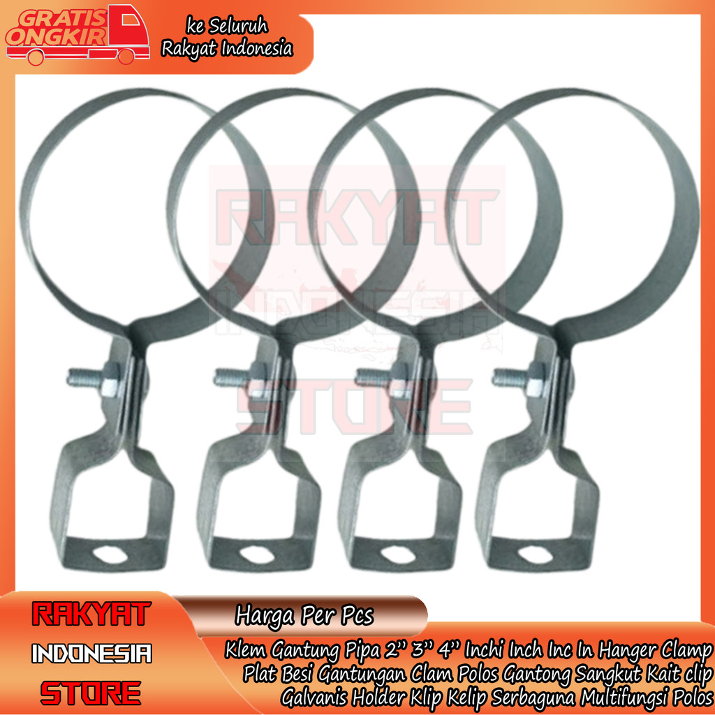 Jual Kaitan Galvanis Henger Clamp Klem Gantung Klim Pipa 2 3 4 Inch ...