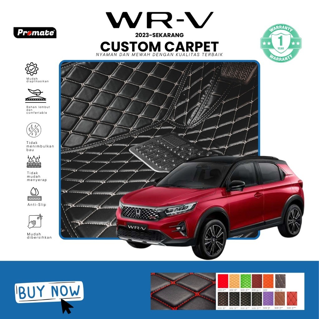Jual Promate Id Official Aksesoris Interior Karpet 7D Mobil Honda WRV ...
