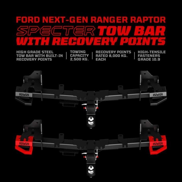 Jual FORTMAN FORD RANGER RAPTOR 2022 SPECTER TOW BAR-TOW HOOK | Shopee ...