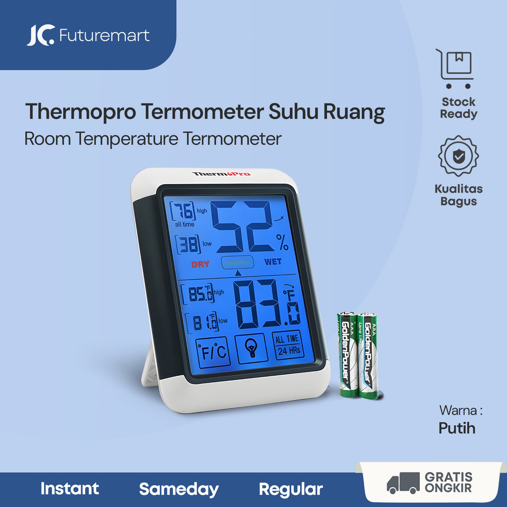Jual Thermometer hygrometer humidity | termometer suhu ruang Thermopro ...