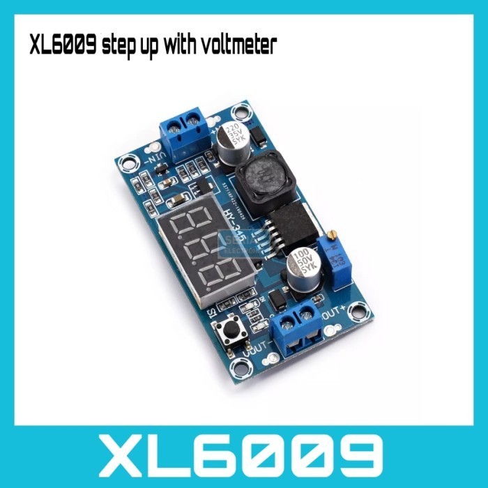 Jual XL6009 With Voltmeter DC-DC Step up Boost converter 4A Adjustable | Shopee Indonesia
