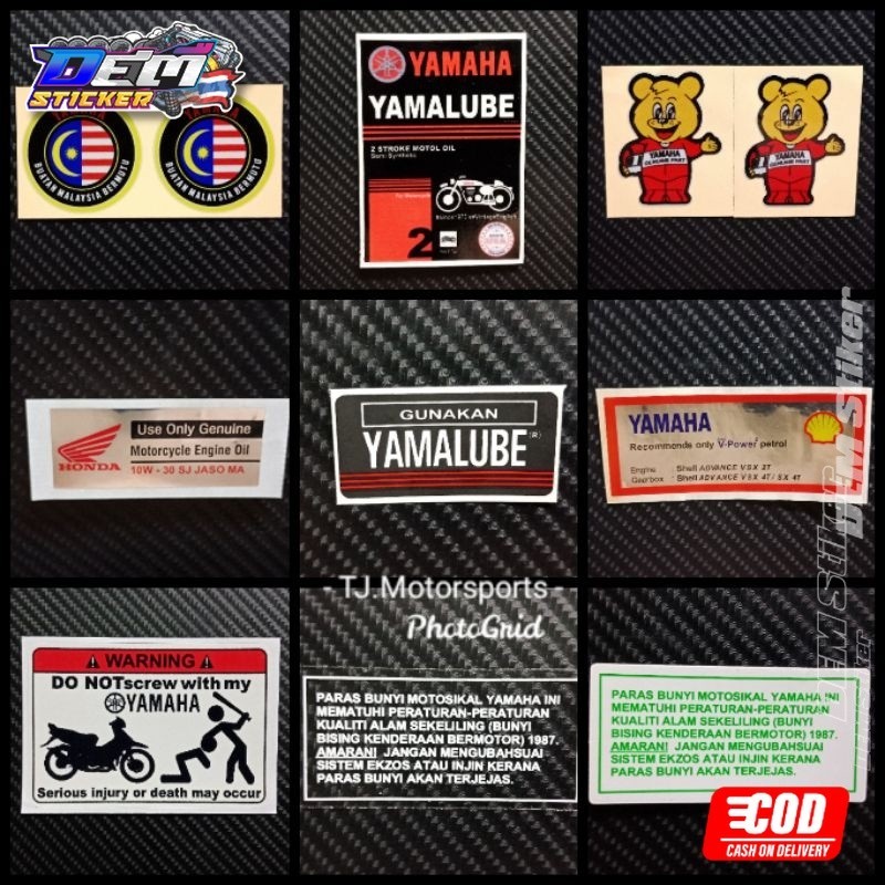 Jual Stiker Yamaha Yamalube Honda Engine Oil | Shopee Indonesia