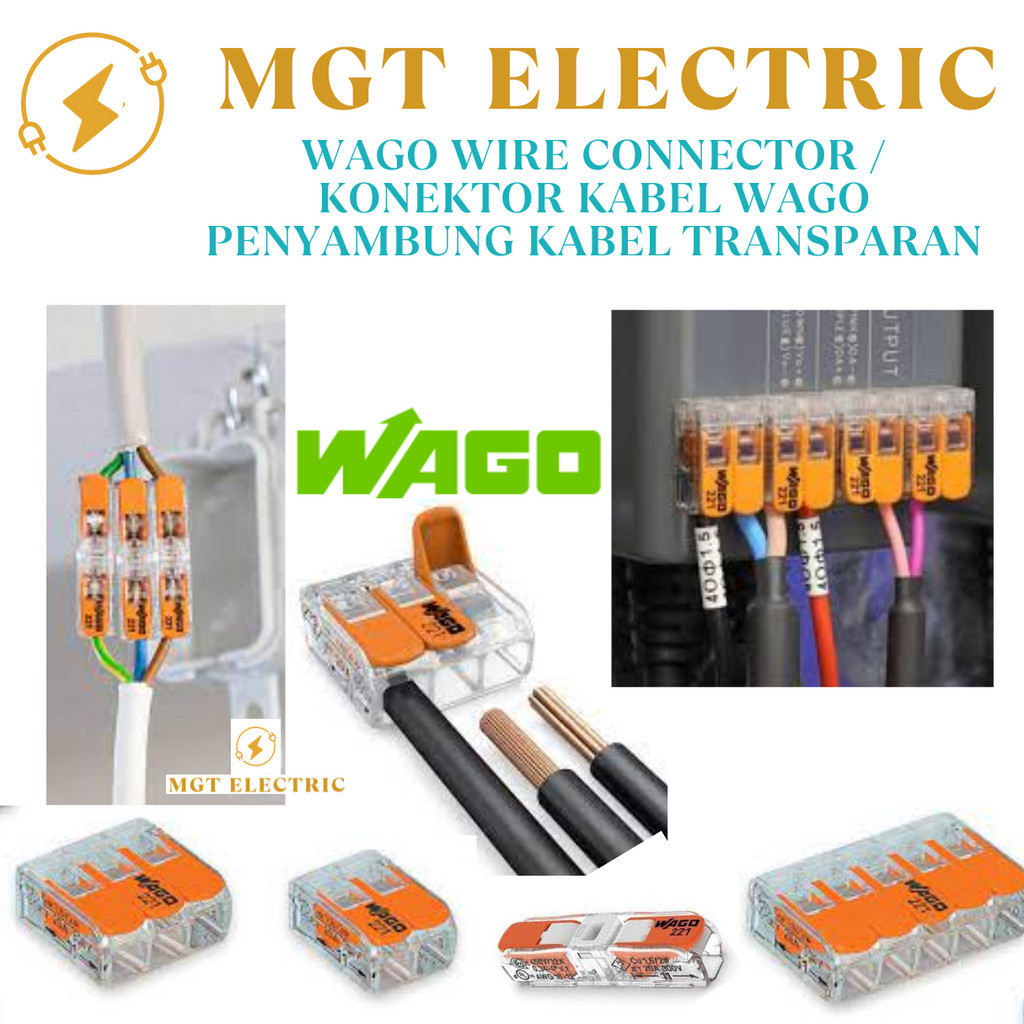 Jual Wago Wire Connector / Konektor Kabel WAGO Penyambung Kabel Transparan | Shopee Indonesia