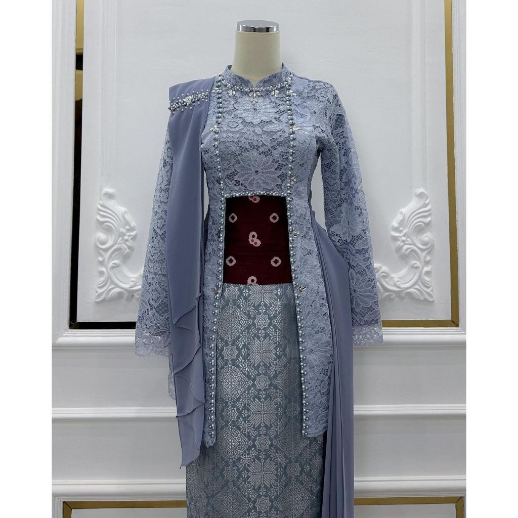 Jual Kebaya Kutu Baru Modern Kebaya Wisuda Lamaran Tunangan Set Kutubaru Full Payet Tunangan ...