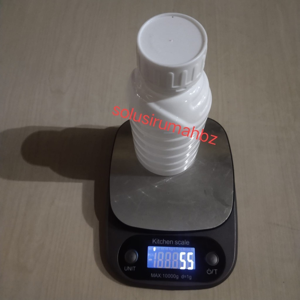 Jual BOTOL KIMIA 500ML + DOUBLE TUTUP BULAT GARIS 0.5L TEBAL WARNA ...