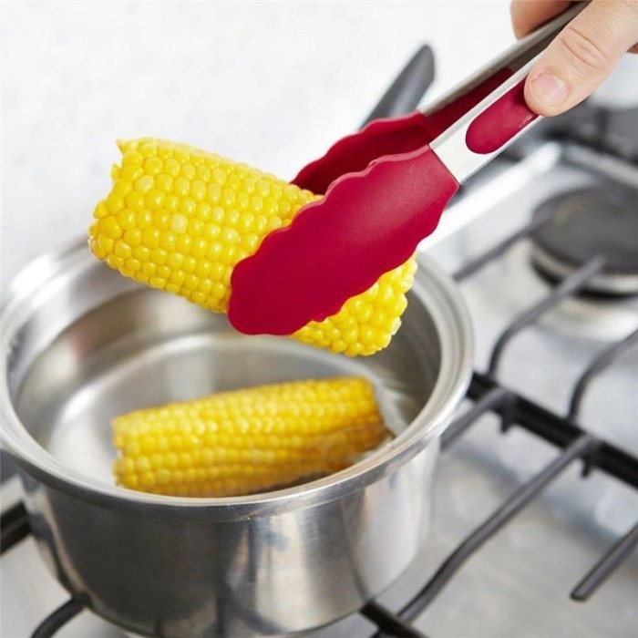 Jual Alat Penjepit Capitan Makanan Silicone Stainless Pada Kue Roti ...