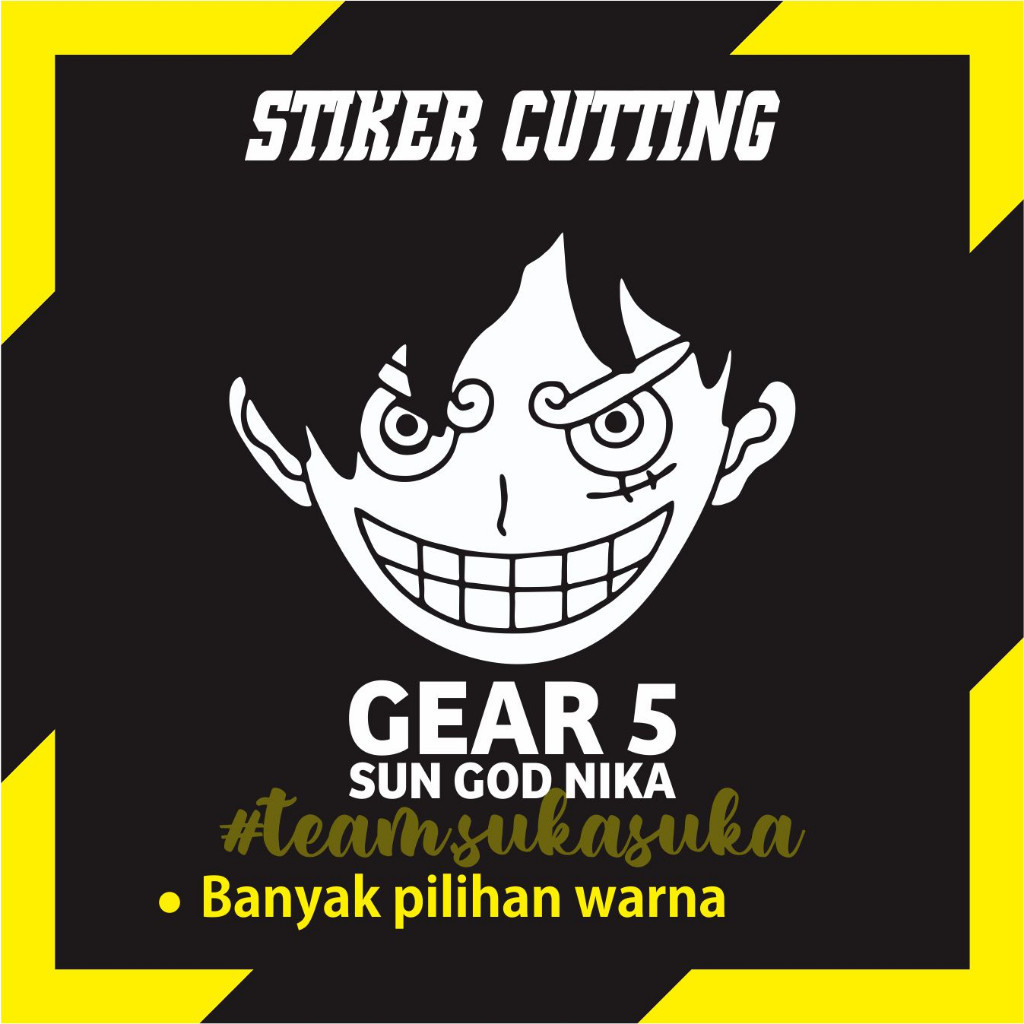 Jual Stiker Visor Motor Nmax, Pcx 160, Beat, Vario Luffy Gear 5 Sun God ...