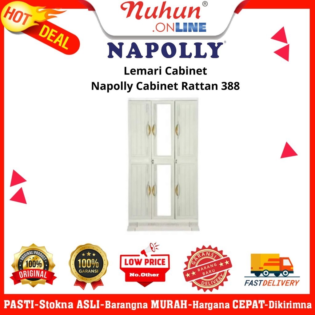 Jual [CIANJUR] Lemari Napolly Cabinet Rattan 388 | Shopee Indonesia