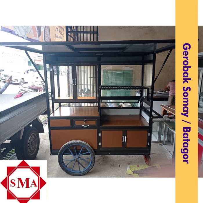 Jual Gerobak Jualan Somay atau Batagor/ Gerobak Alumunium/ Gerobak ...