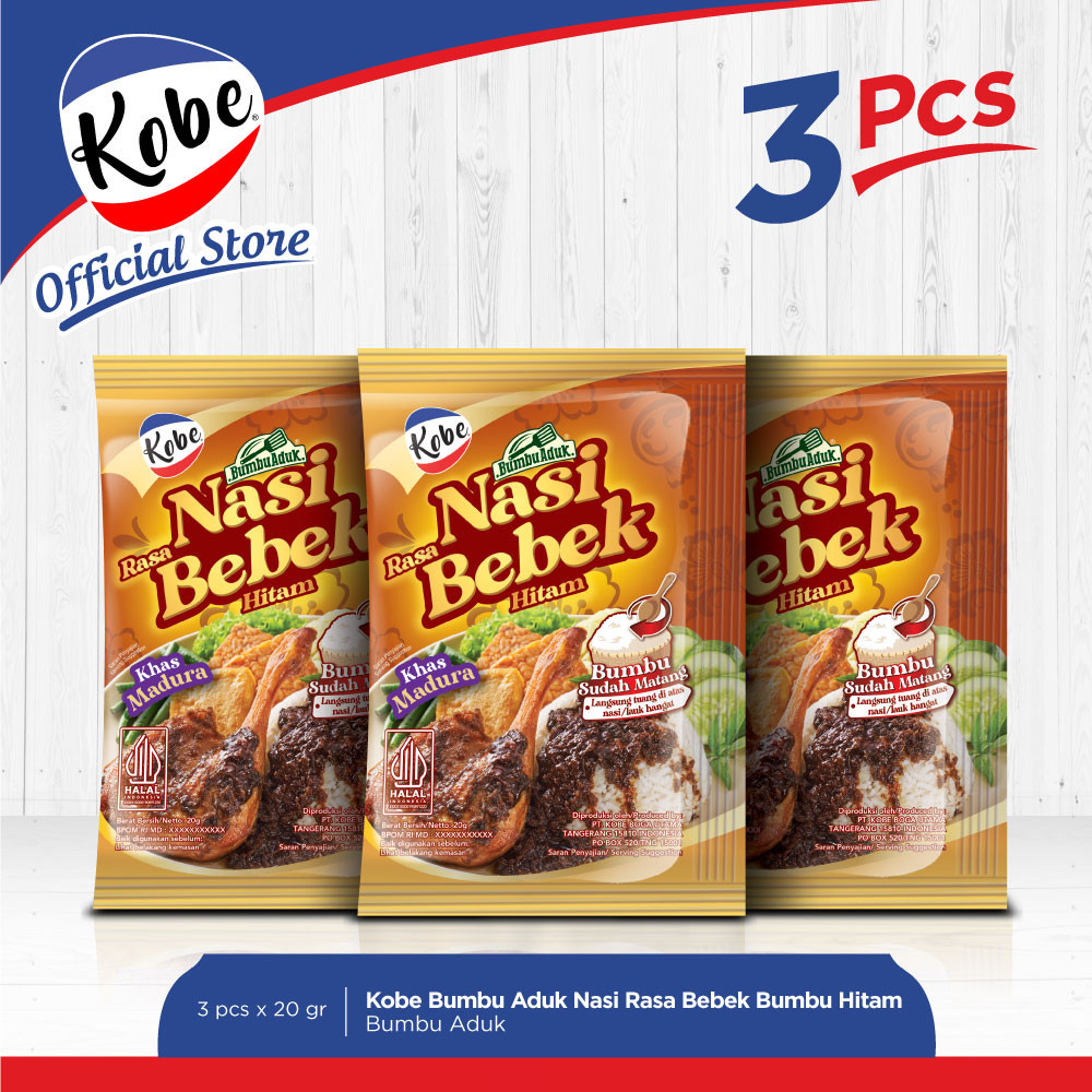 Jual Kobe Bumbu Nasi Bebek Bumbu Hitam 20gr x 3pcs | Shopee Indonesia