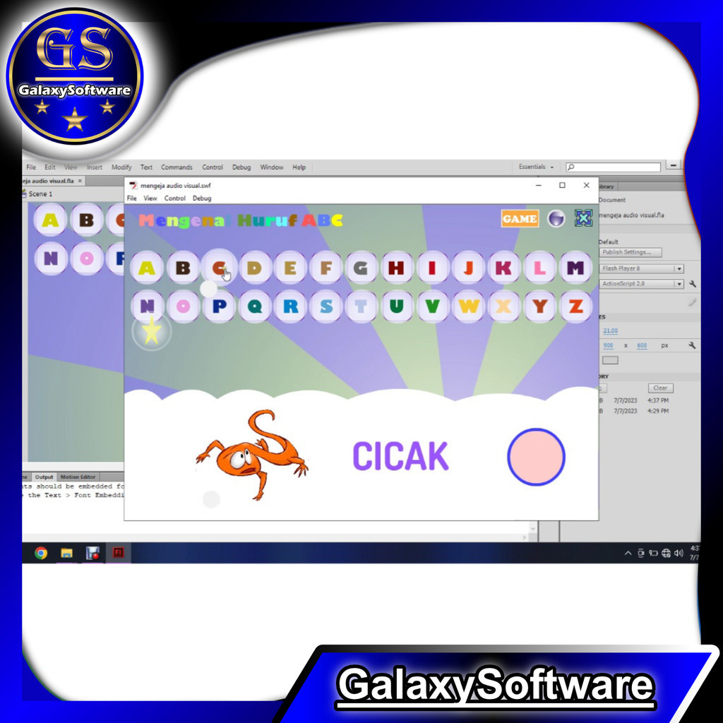 Jual Source Code Adobe Flash mengeja huruf dan angka untuk program ...