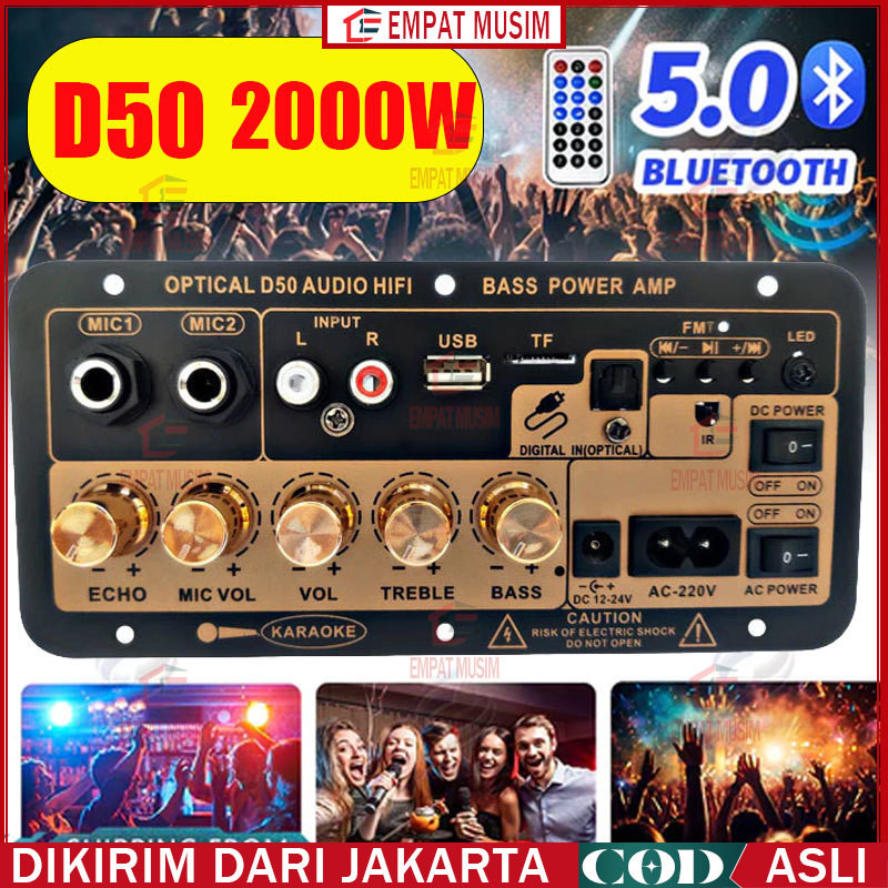 Jual 【Kirim Sekarang】D10 Ⅱ D50 2000W Amplifier board Tampilan digital ...