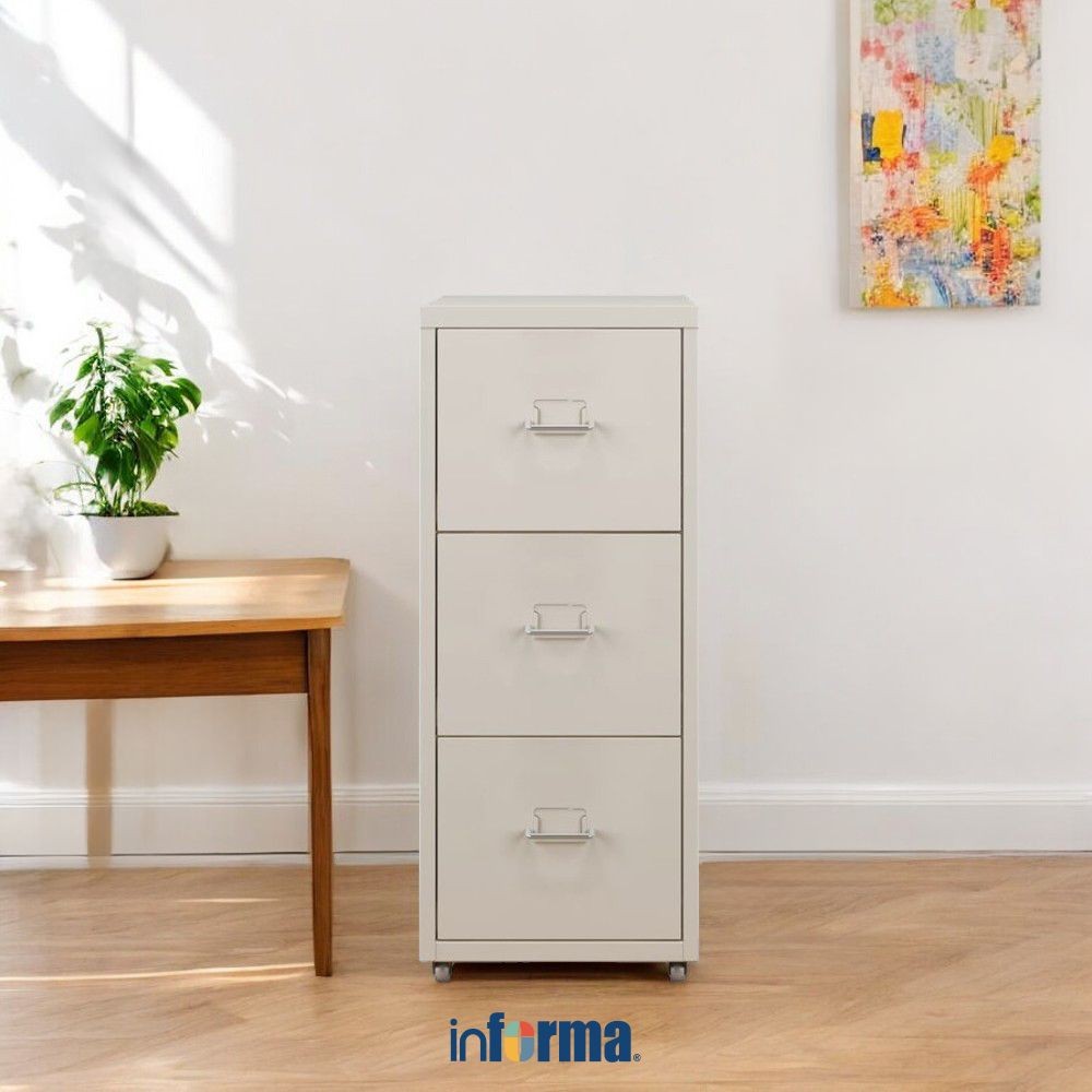 Jual Informa Nord Filing Cabinet Metal 3 Tingkat - Krem File Cabinet ...