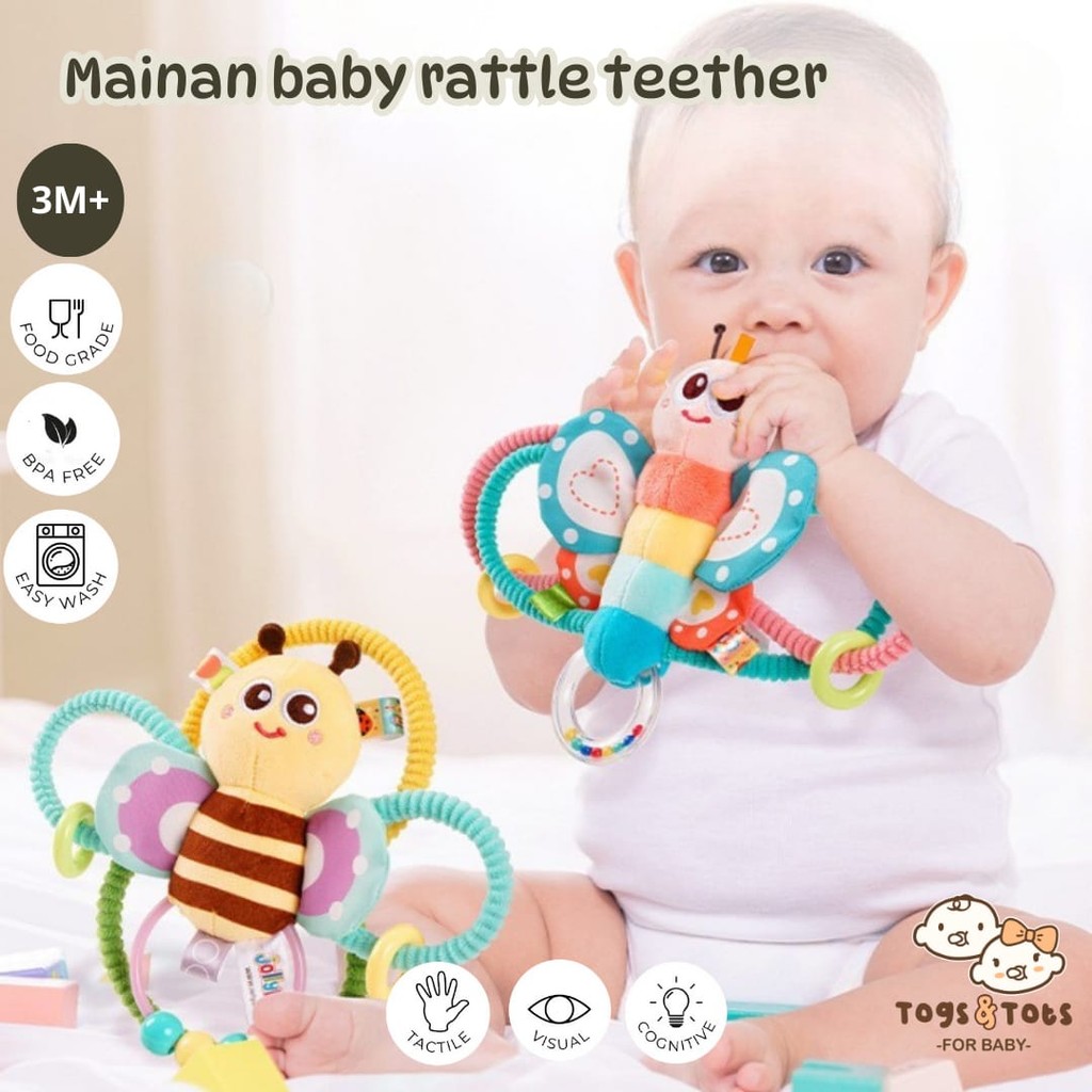 Jual ( OTH1074001 / OTH1074006 ) Mainan boneka genggam sensorik bayi ...