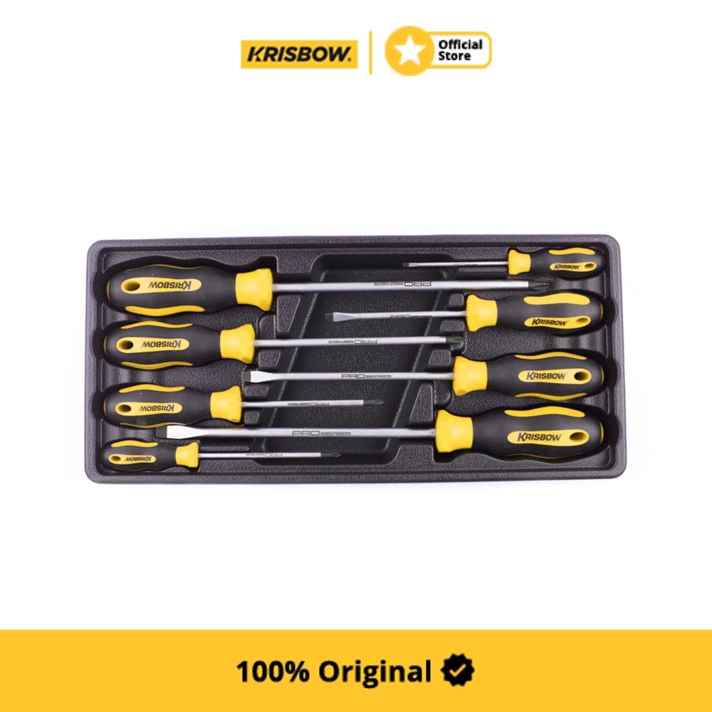 Jual Krisbow Screwdrivers Set Obeng Plus Dan Minus 8 Pcs Lpsst1 ...