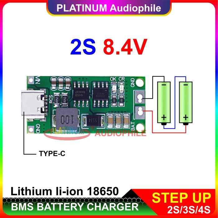 Jual JT99 Baterai Charger Step Up Modul USB Type-C Charging 2S 3S 4S ...