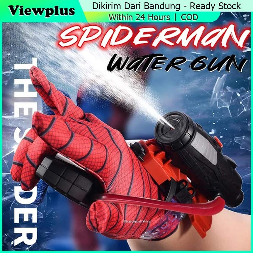 Jual Sarung Tangan Tembak Semprot Spiderman launcher spray jaring ...