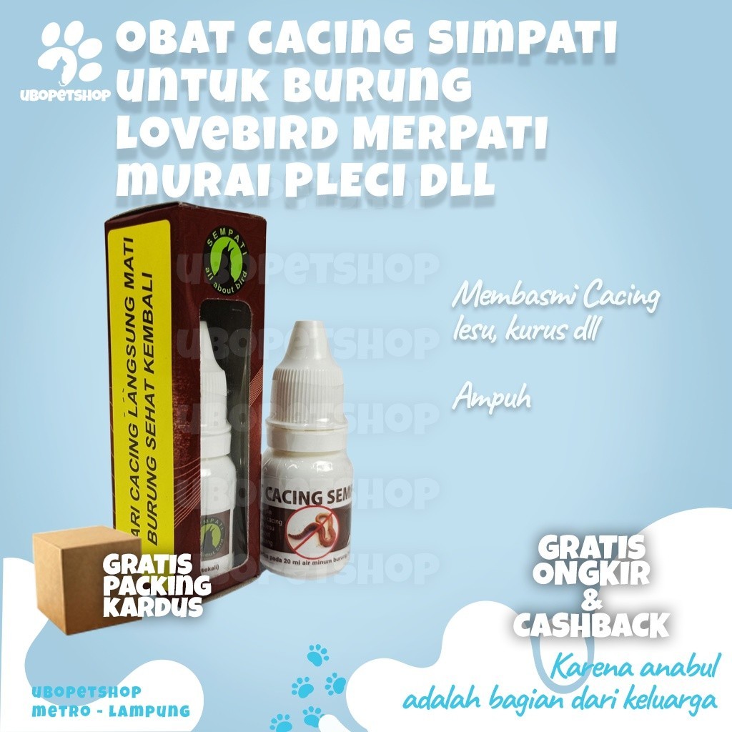 Jual Obat Cacing Sempati untuk burung Lovebird Merpati Murai dll ...