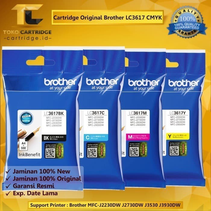 Jual Cartridge Brother LC3617 LC-3617 Ori LC3617BK LC3617C LC3617M ...