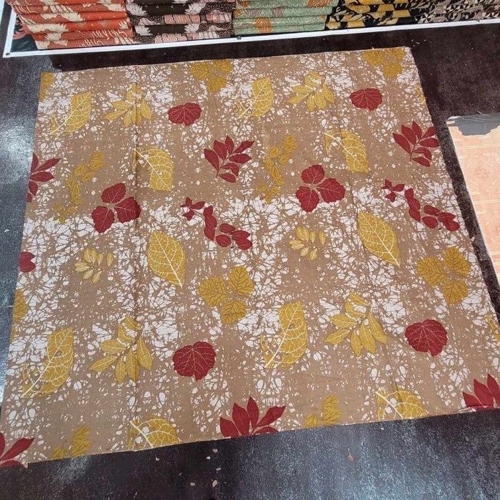 Jual Kain Batik SOLO Motif ECOPRINT Daun COKLAT Kode : 87 | Shopee ...